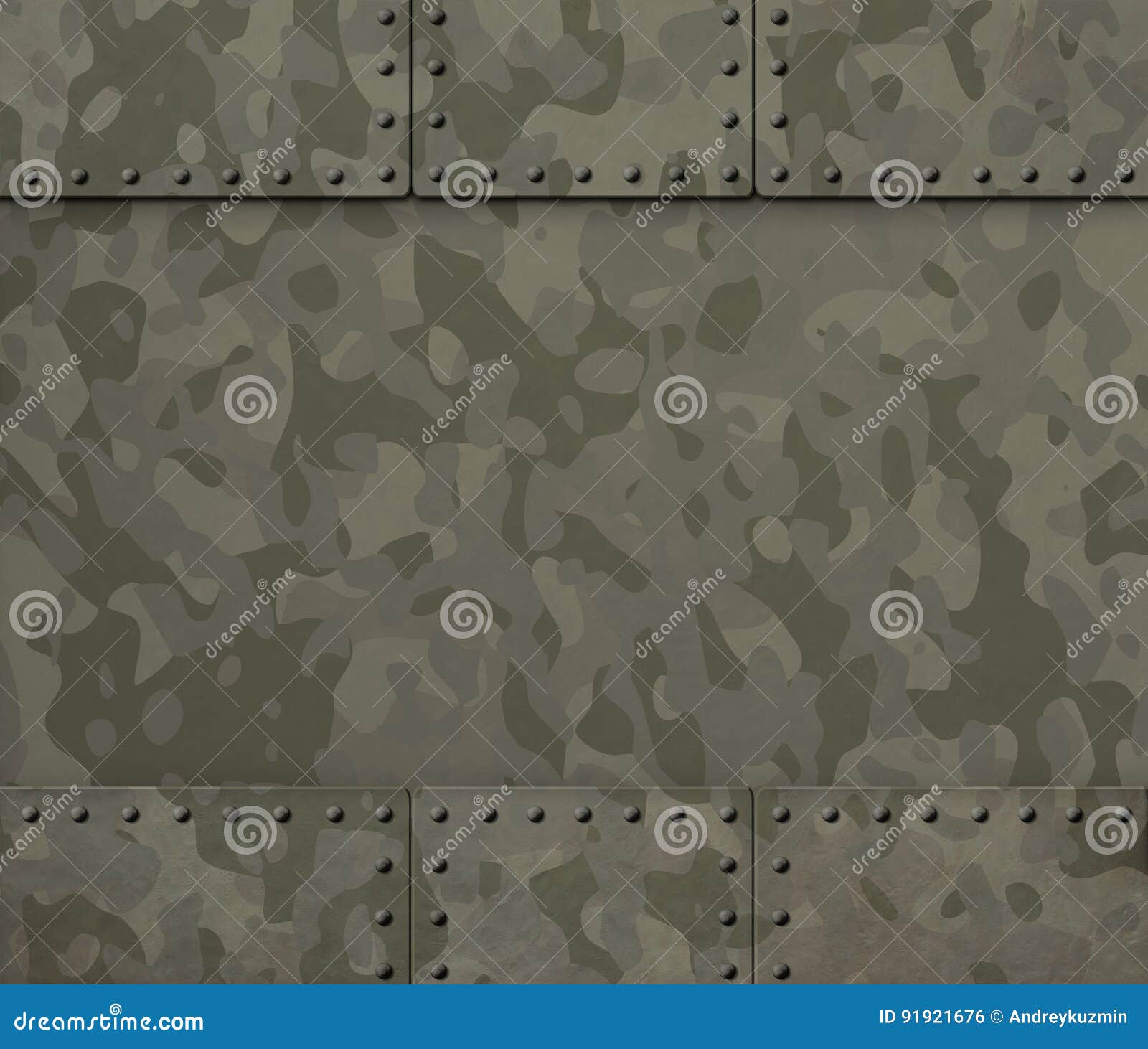 Military Metal with Rivets 3d Illustration Background Stock ...