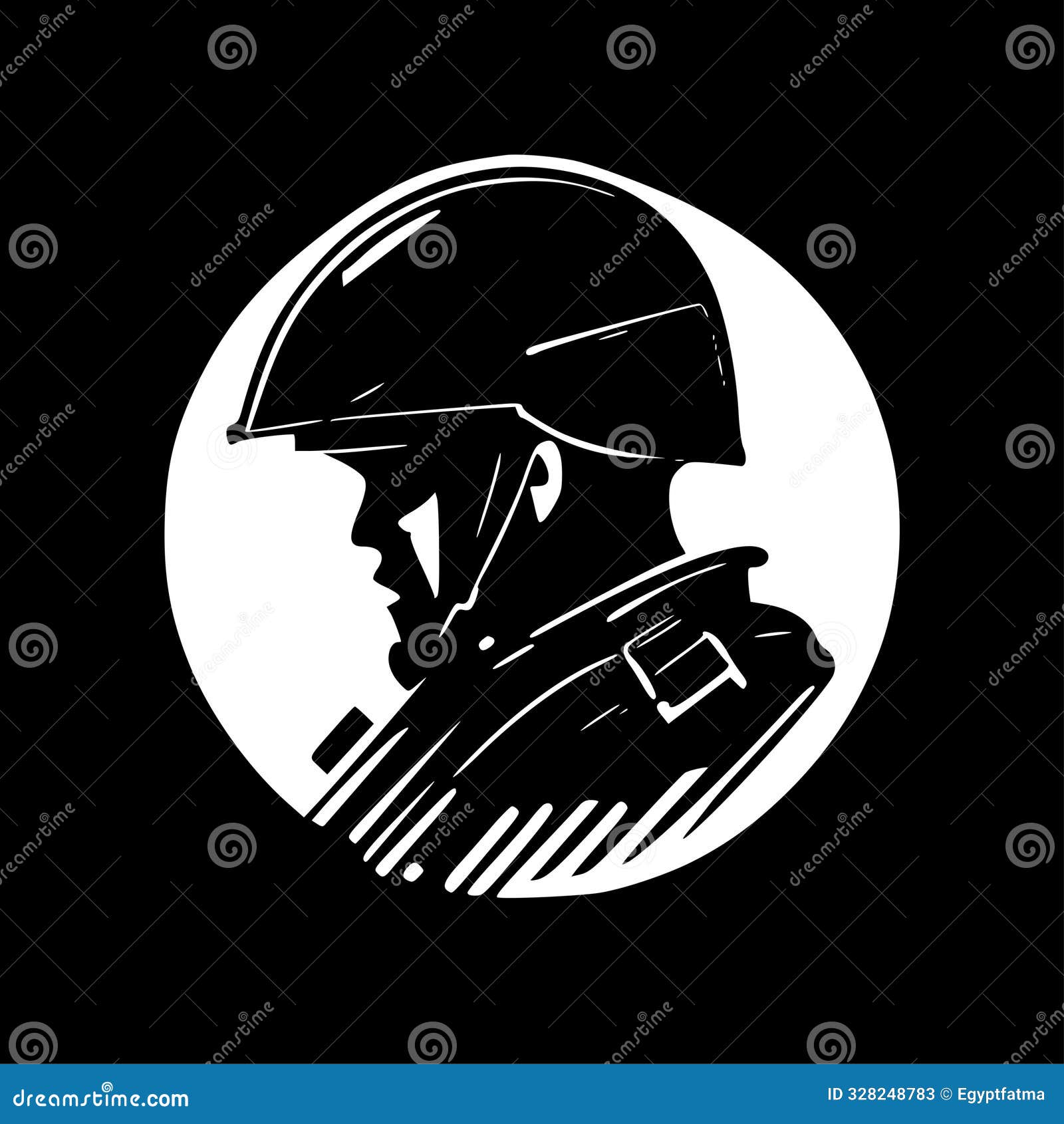Military - Minimalist and Simple Silhouette - Vector Illustration Stock ...