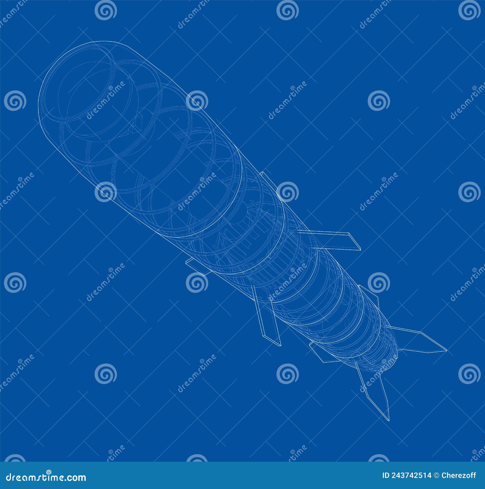Military Missile Army Rocket. Vector Stock Vector - Illustration of ...