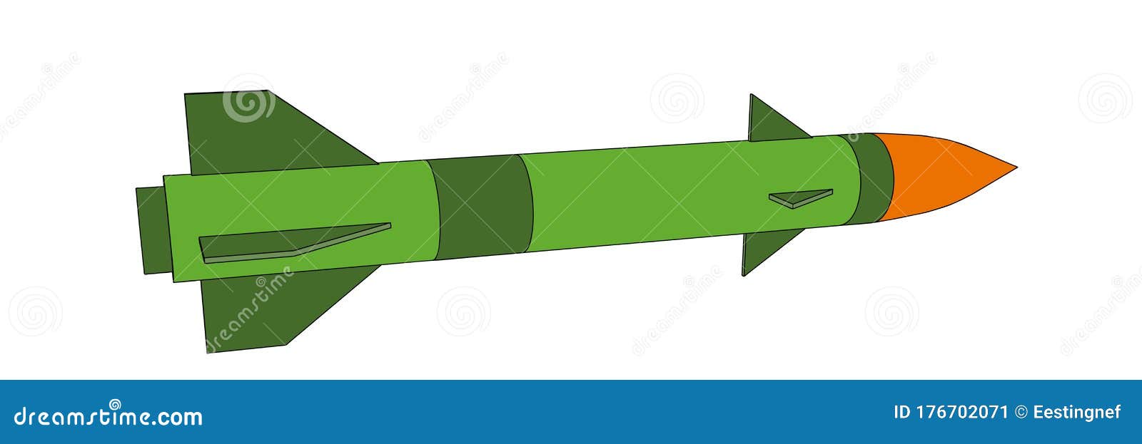 Military Missile. 3d Vector Outline Illustration Stock Vector ...