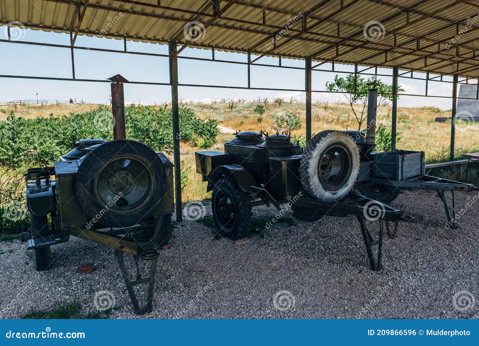 Military Mobile Field Kitchen of the Soviet Army Stock Photo - Image of ...