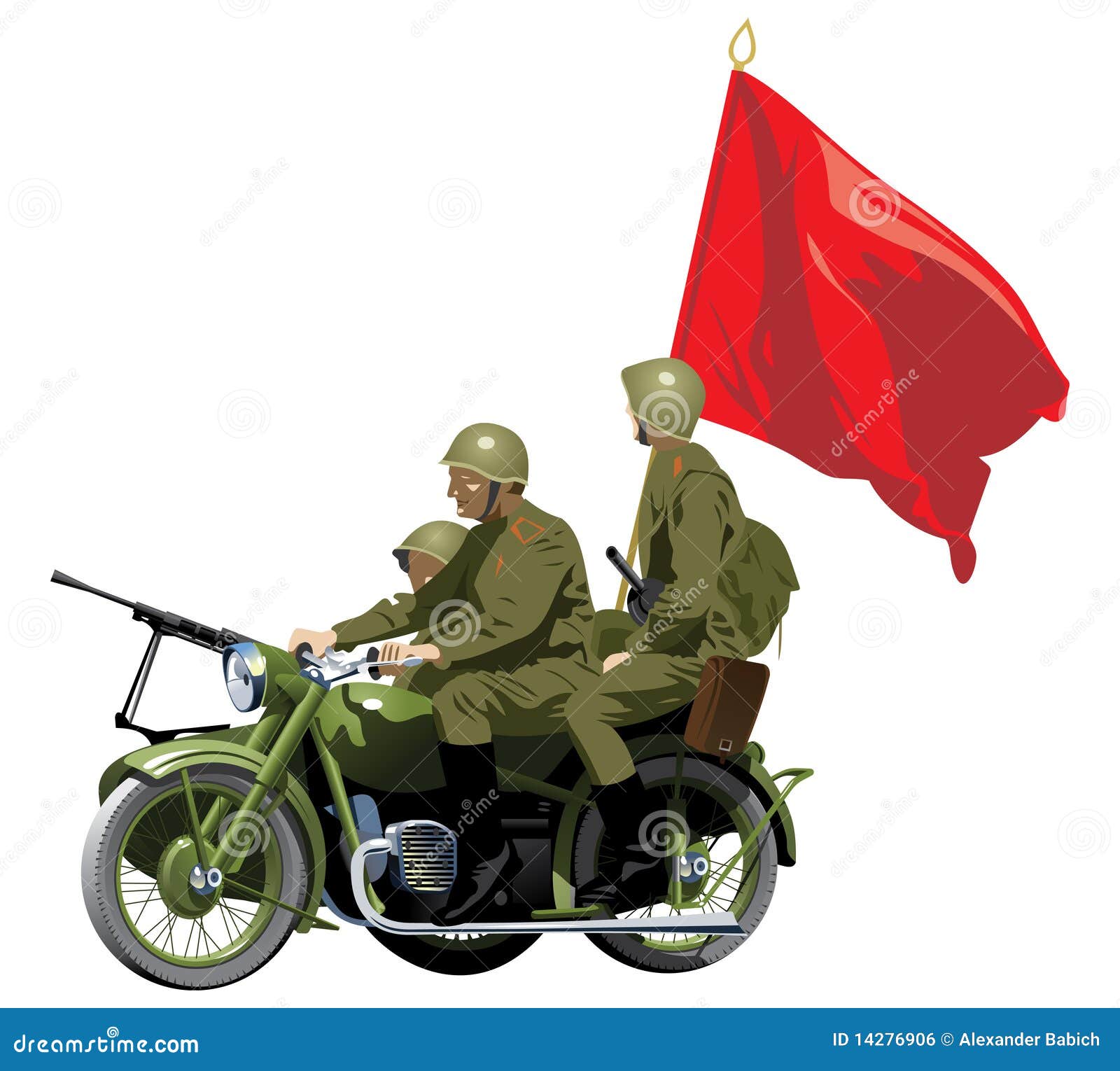 Military Motorcycles stock vector. Illustration of motorcycle - 14276906