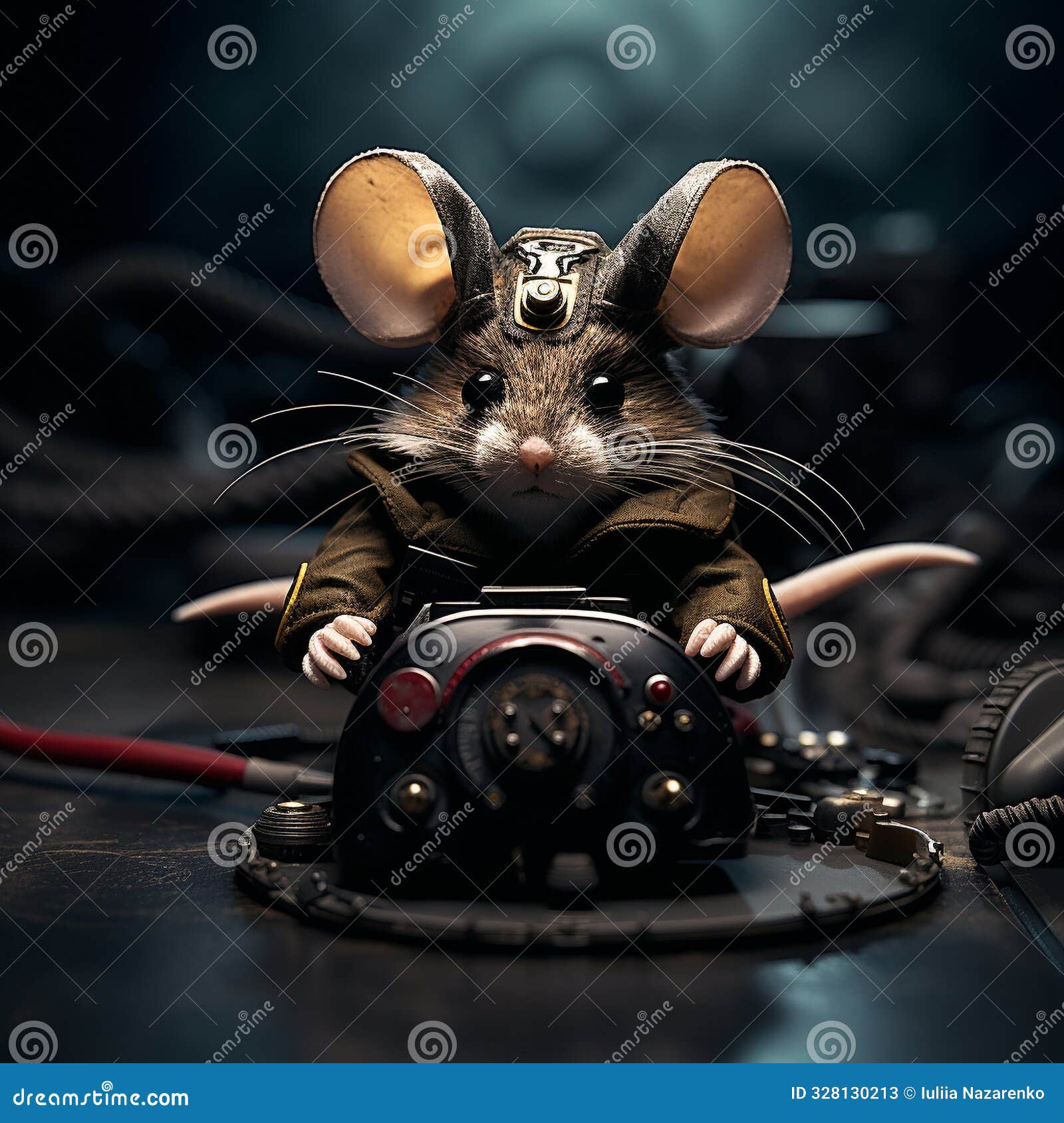 Military Mouse Pilot in a Dark Dramatic Light. AI Generated Stock ...