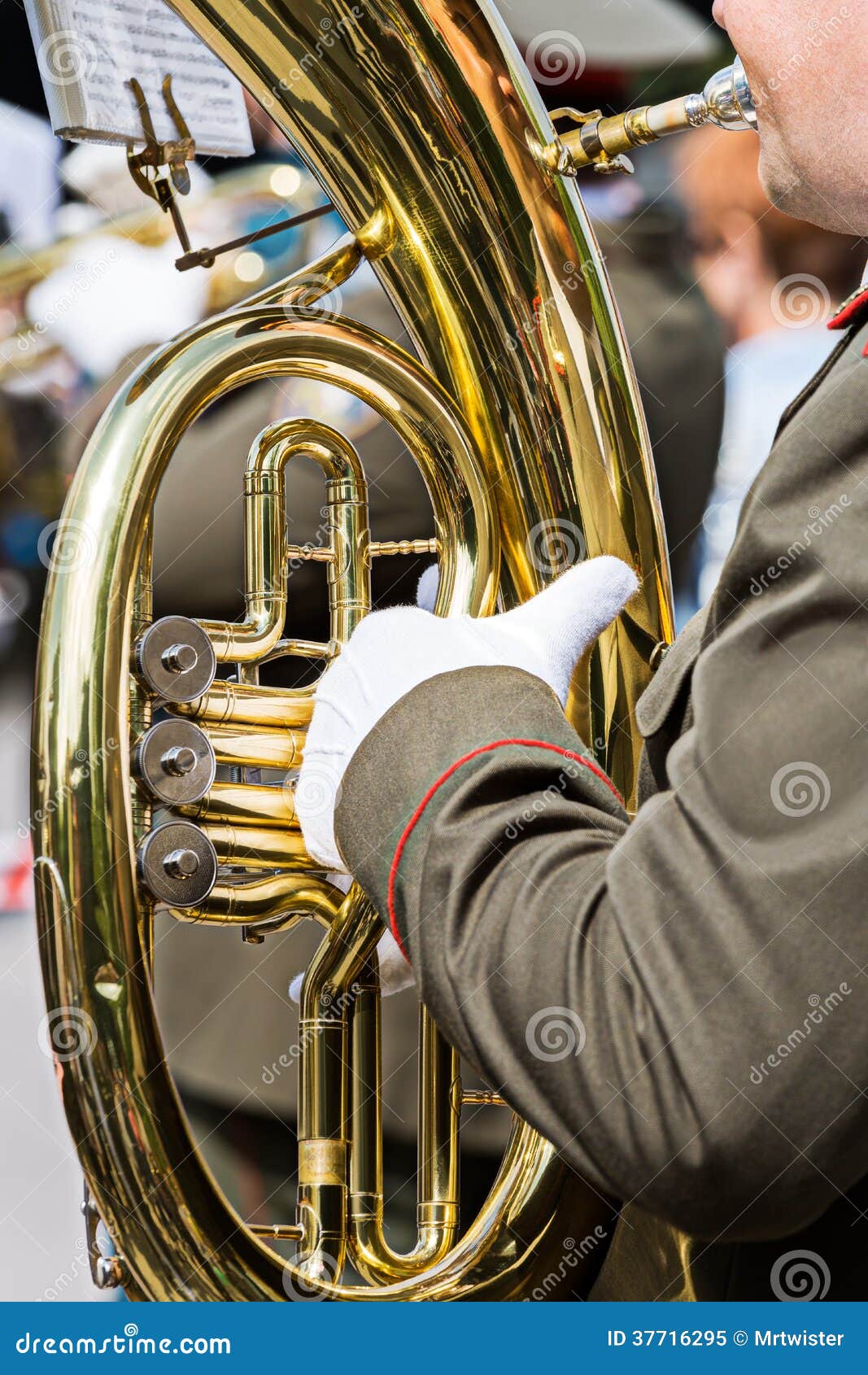 Military musician stock image. Image of melody, tuba - 37716295