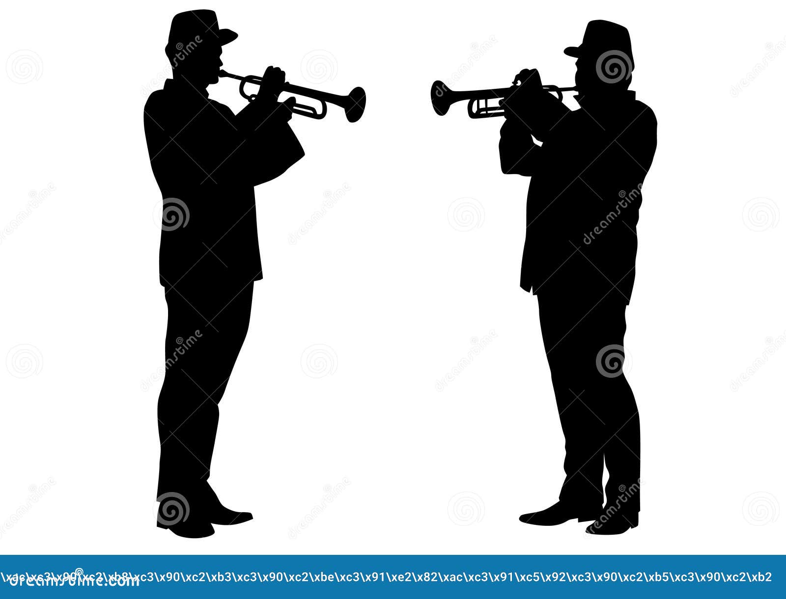 Military musicians four stock vector. Illustration of player - 146496414