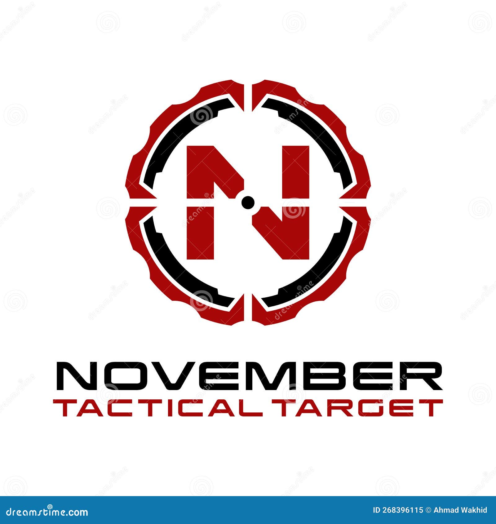 Tactical Target Black And White Mammoth Elephant Logo In Circle Vector ...