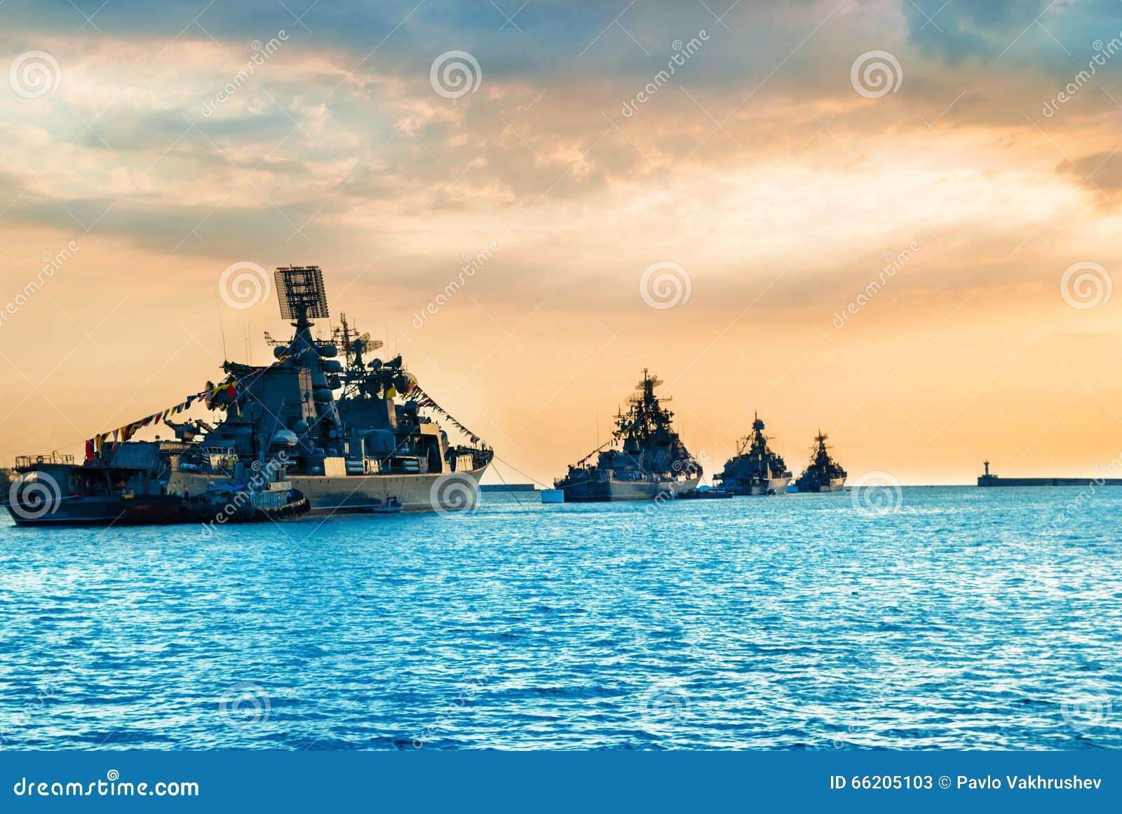 Military Navy Ships in a Sea Bay Stock Image - Image of carrier ...