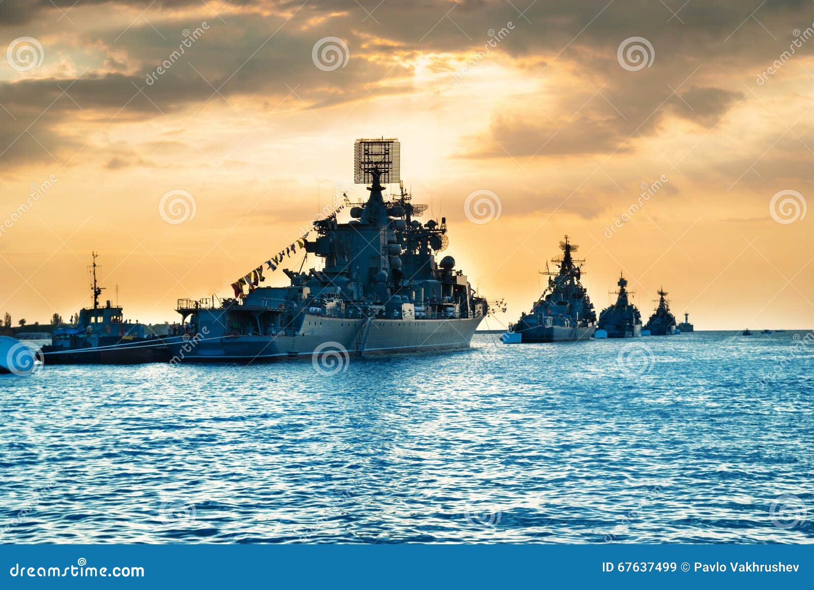 Military Navy Ships in a Sea Bay Stock Image - Image of marine ...