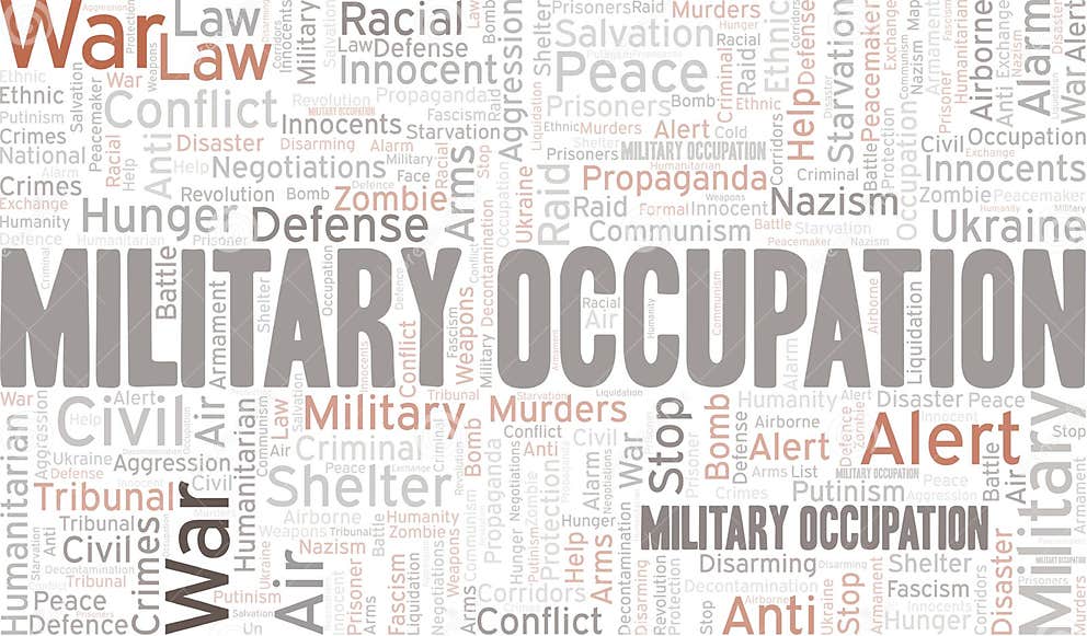 Military Occupation Word Cloud. Vector Made with the Text only. Stock ...