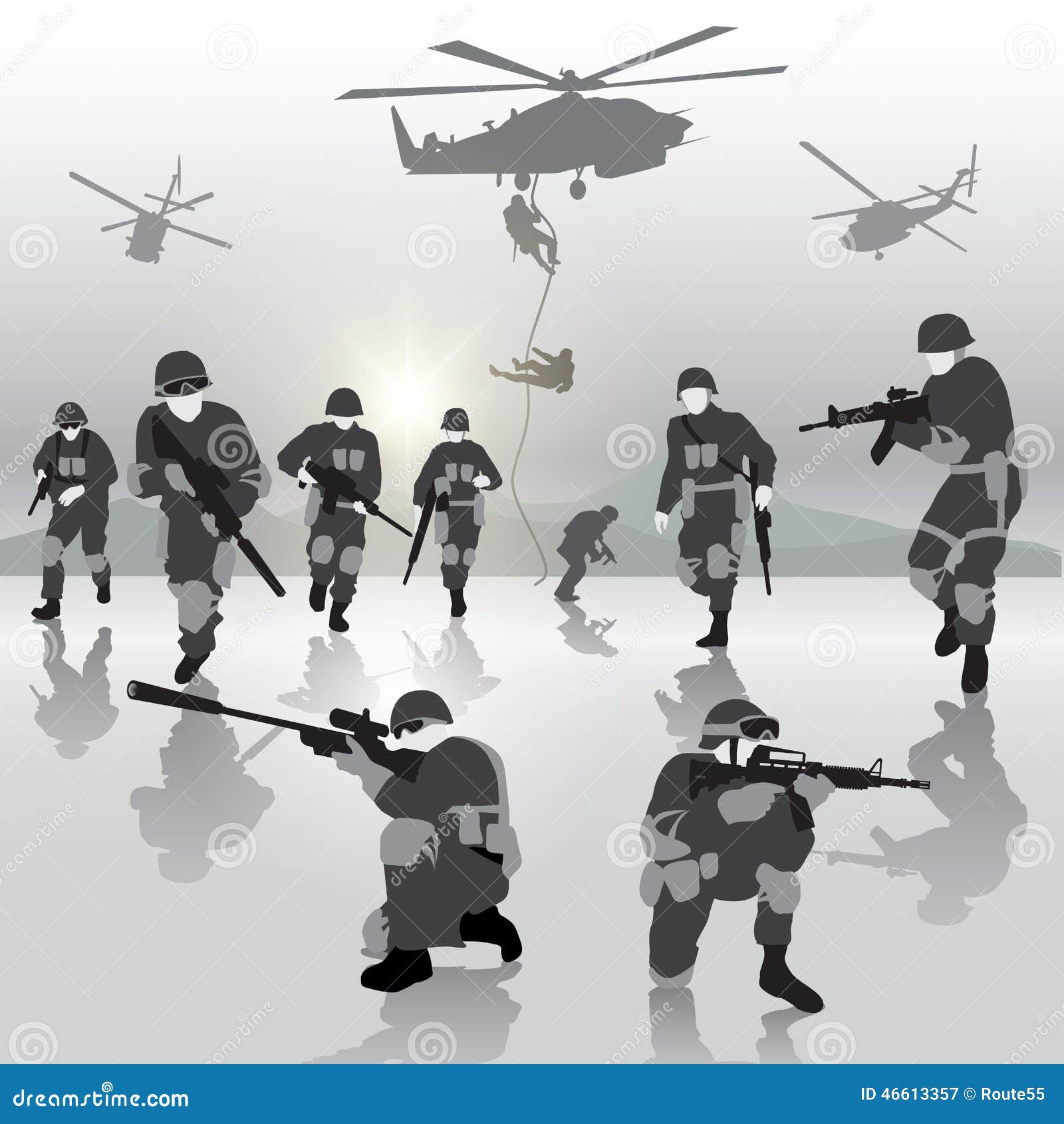 Military operation stock vector. Illustration of forces - 46613357