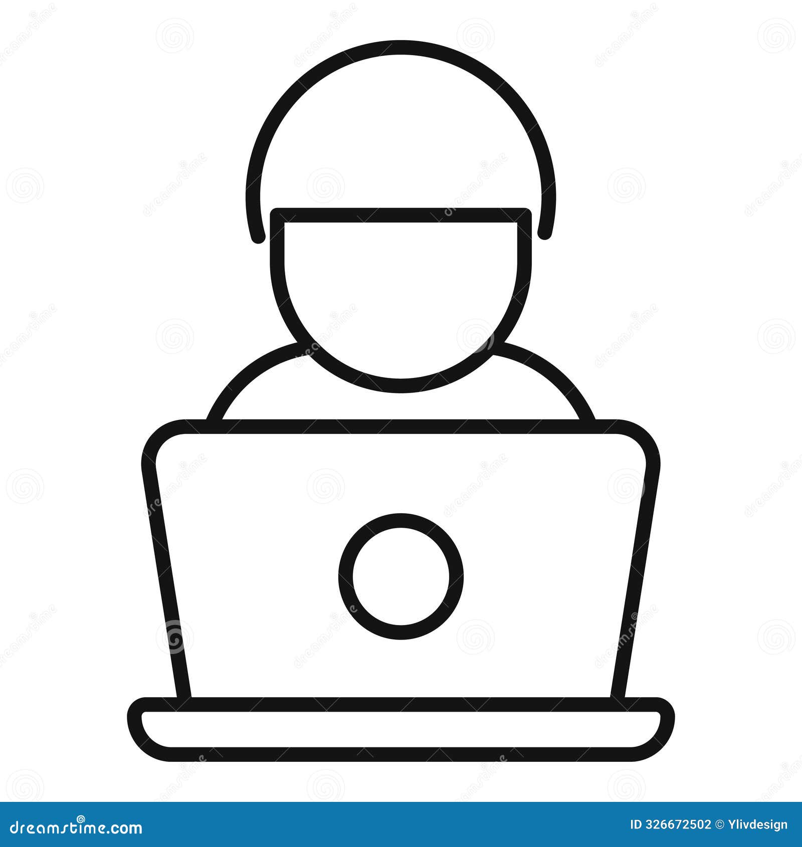 Military Operator Working on Laptop in Uniform Stock Vector ...