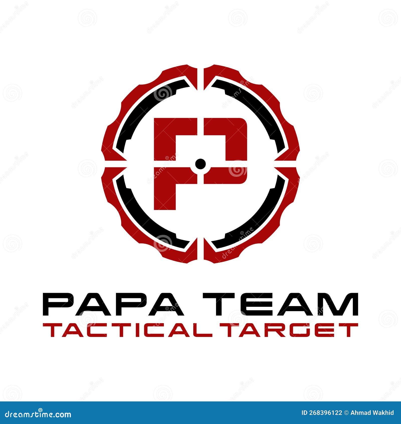 Military of P Letter Tactical Target Logo Design Stock Illustration ...