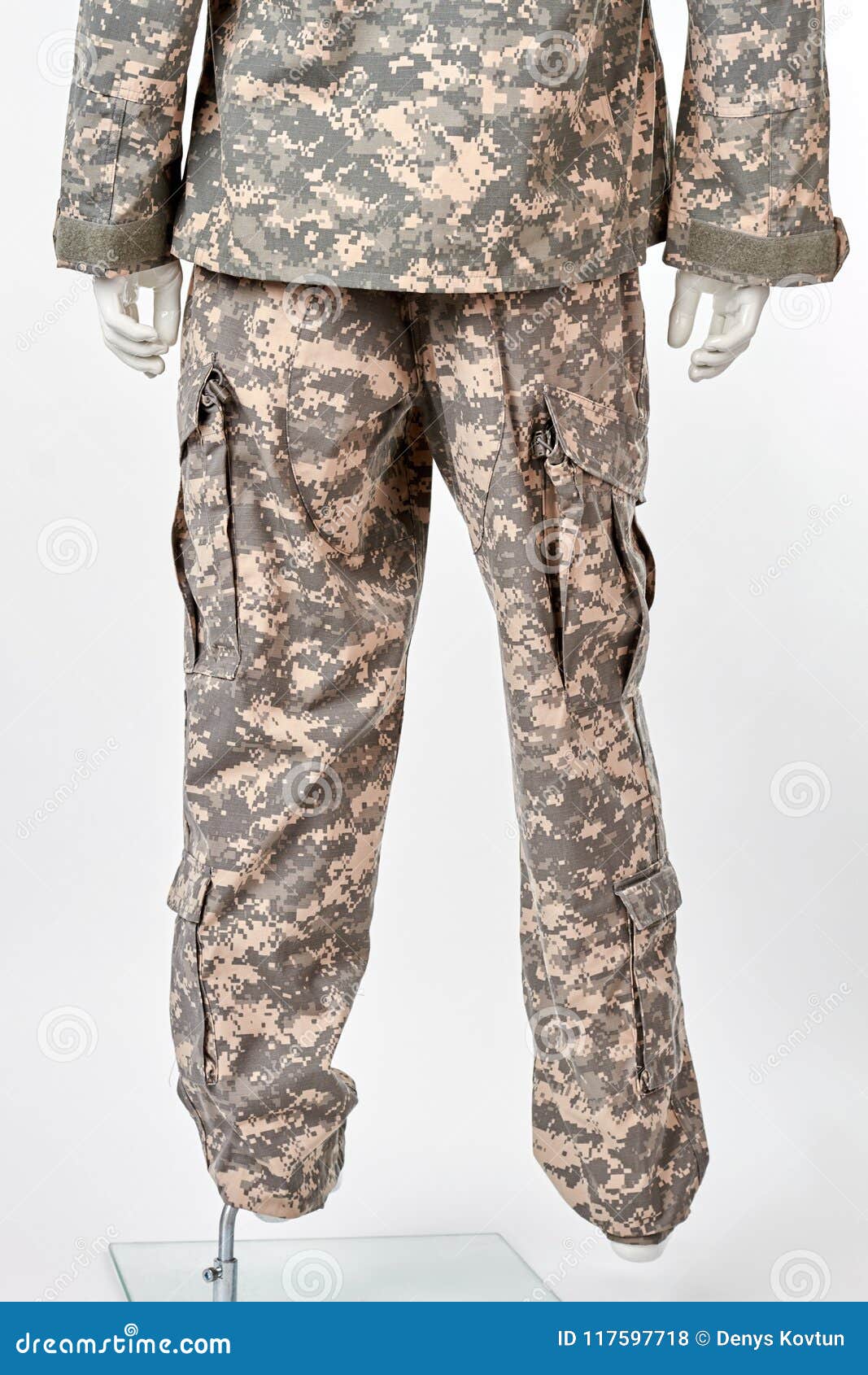 Military pants back view. stock photo. Image of garment - 117597718
