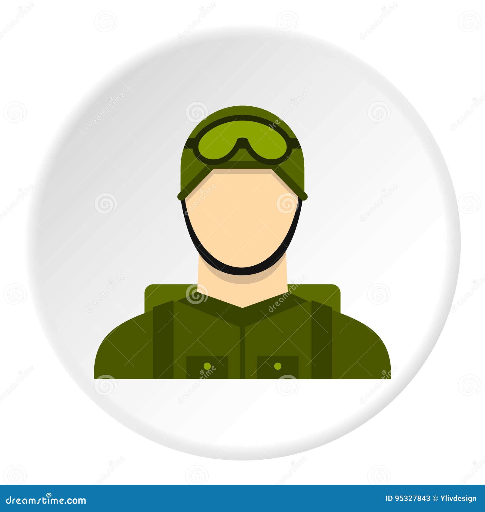 Military Paratrooper Icon, Outline Style Vector Illustration ...