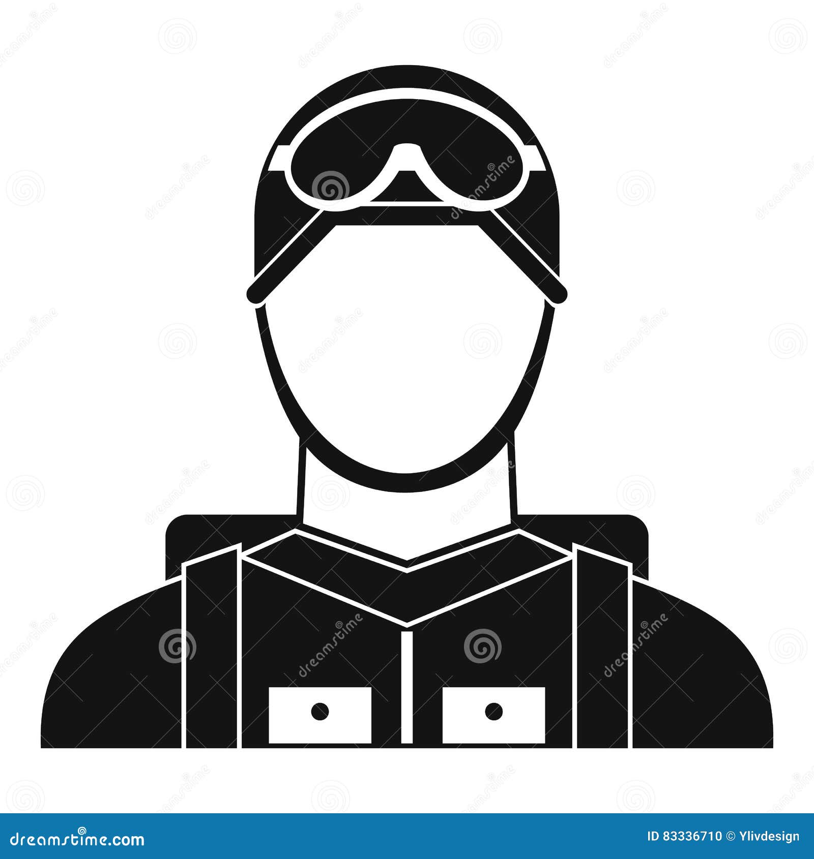 Military Paratrooper Icon, Simple Style Stock Vector - Illustration of ...