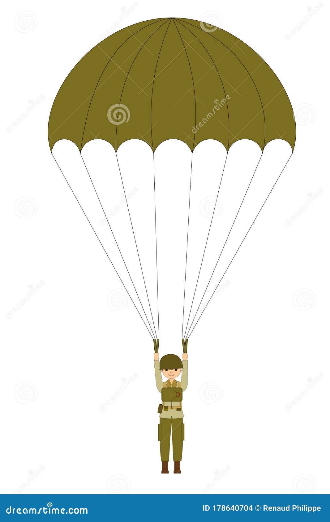 Military Paratrooper Icon, Simple Style Vector Illustration ...