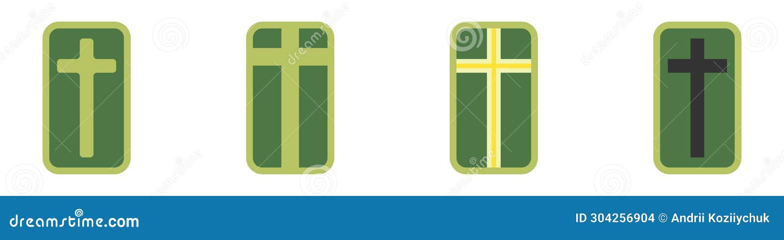 Military Patch with Cross Vector Icon. Chaplain Patch Icon. Christian ...