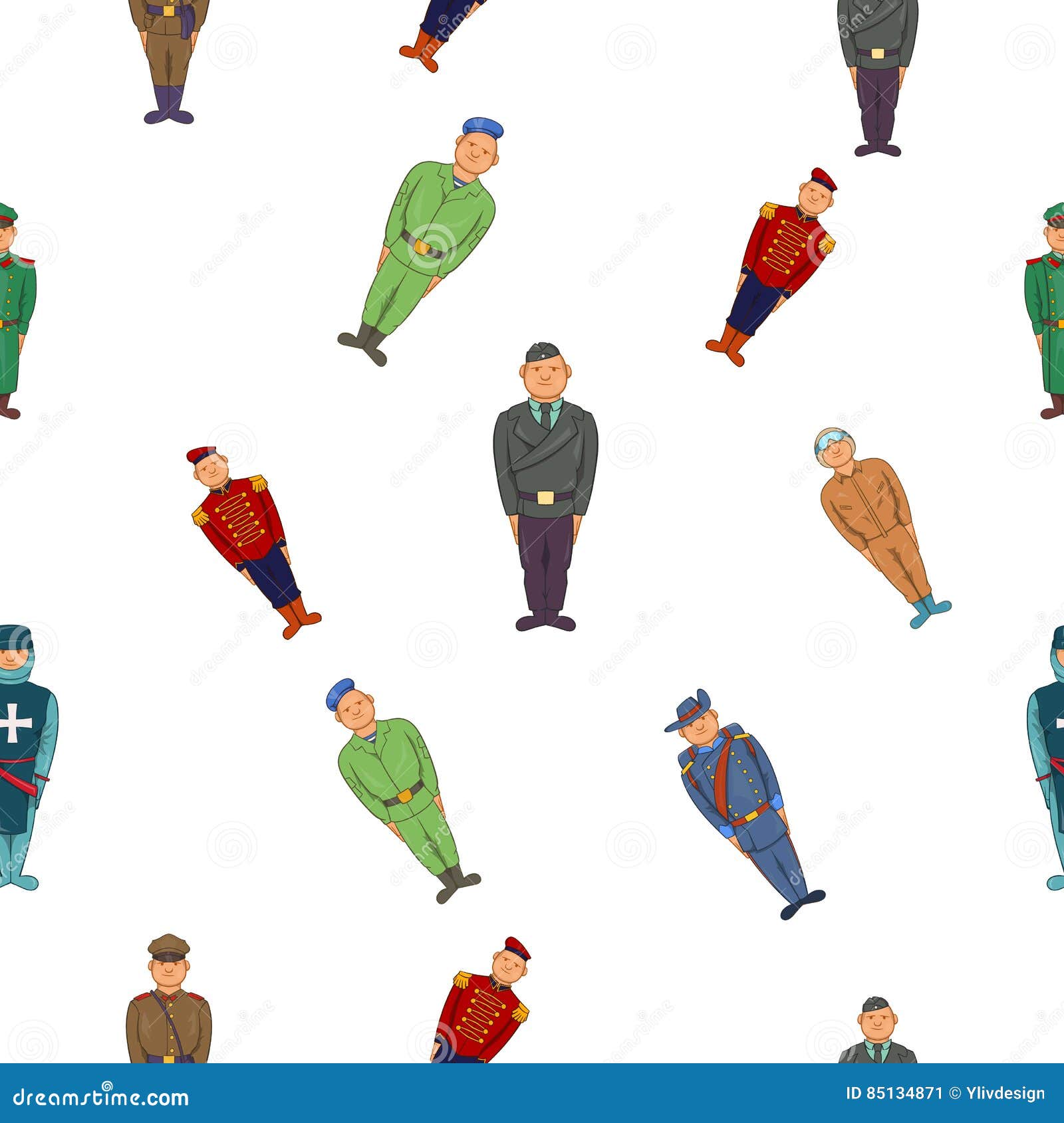 Military Pattern, Cartoon Style Stock Vector - Illustration of commando ...