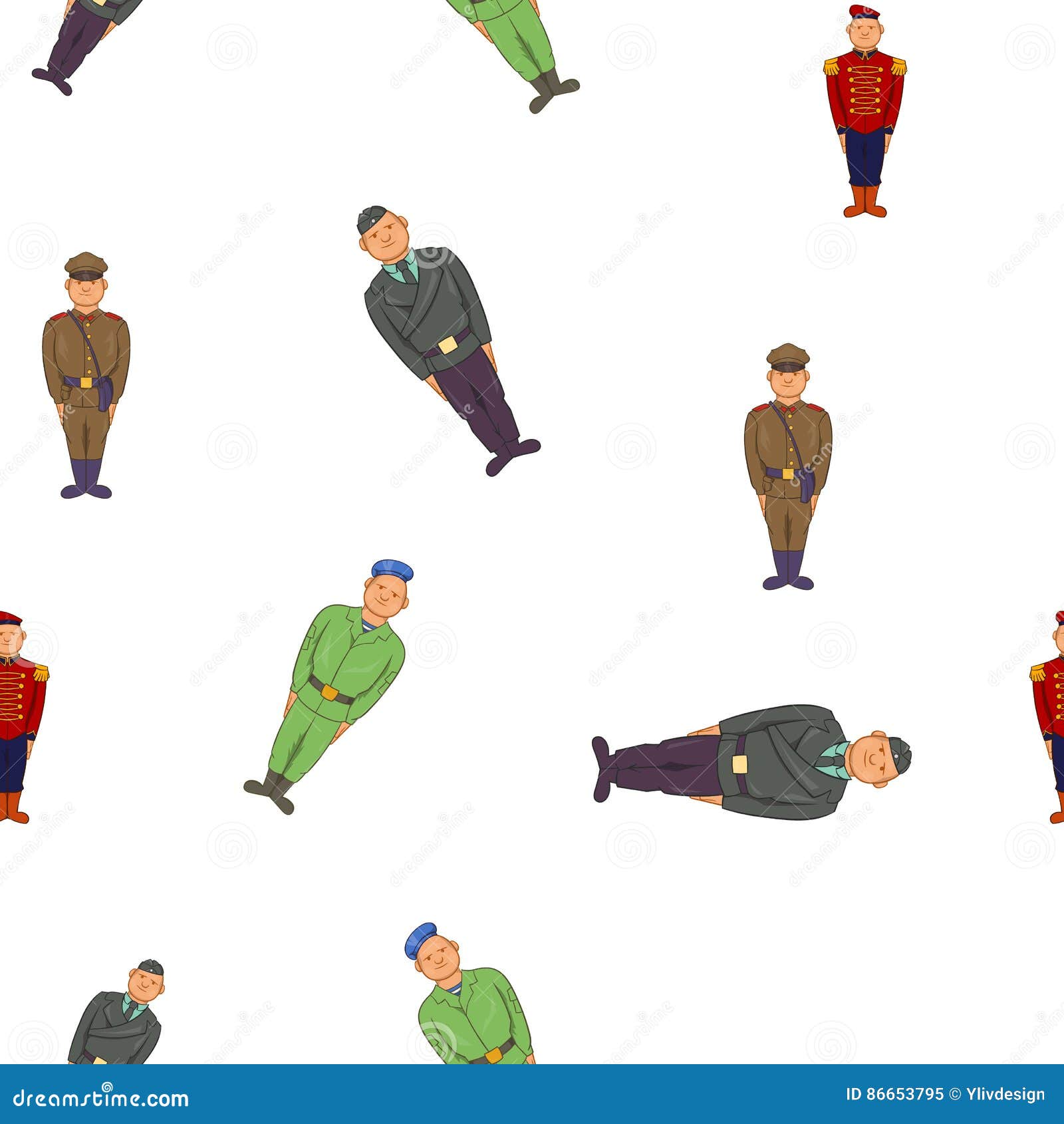 Military Pattern, Cartoon Style Stock Vector - Illustration of commando ...