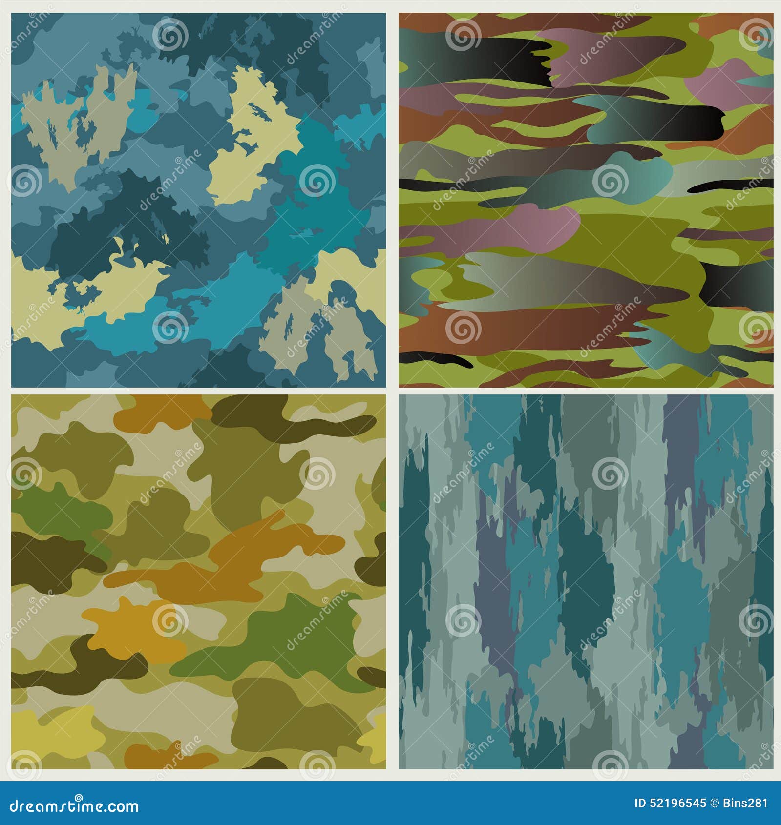 Military patterns stock vector. Illustration of style - 52196545