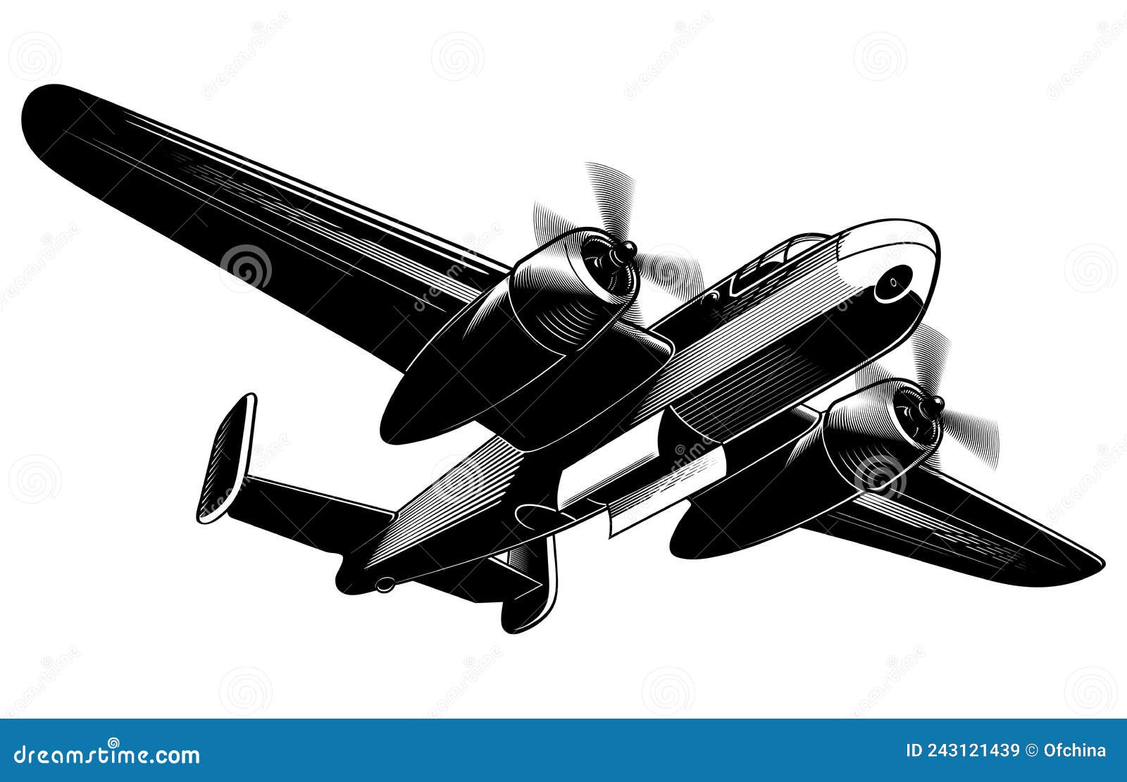Military Bomber Aircraft Detailed Silhouette. Isolated On A White ...