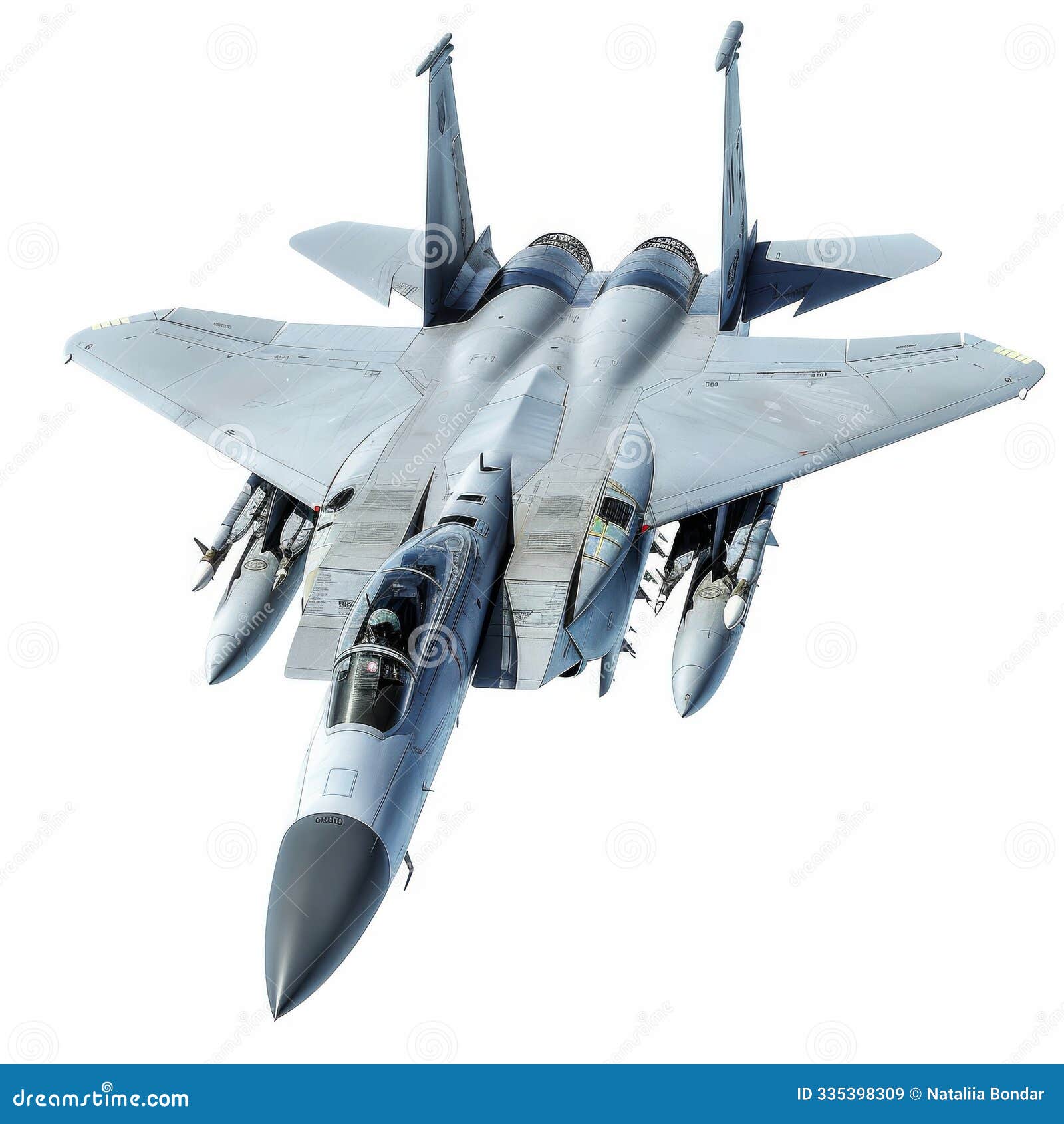 Military Plane, Fighter Jet Aircraft Front View Illustration Stock ...