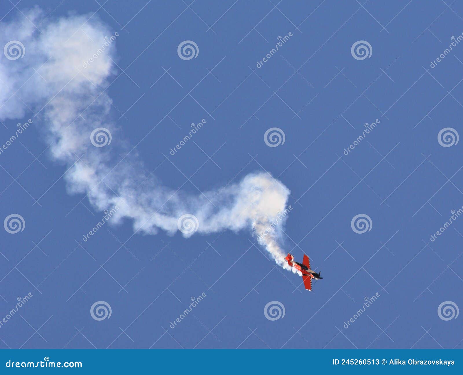 Military Plane Fly in with Smoke in the Blue Sky Stock Image - Image of ...