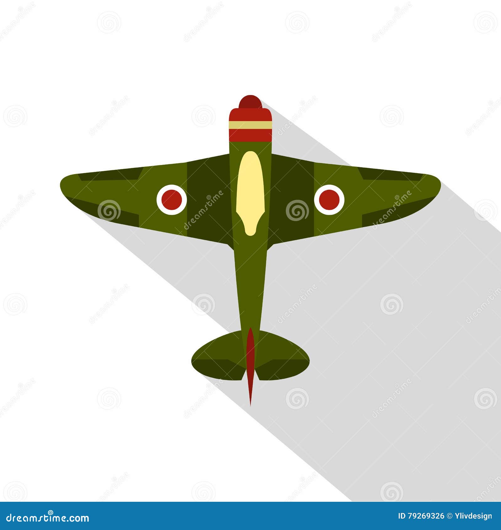 Military Plane Icon, Flat Style Stock Vector - Illustration of aircraft ...