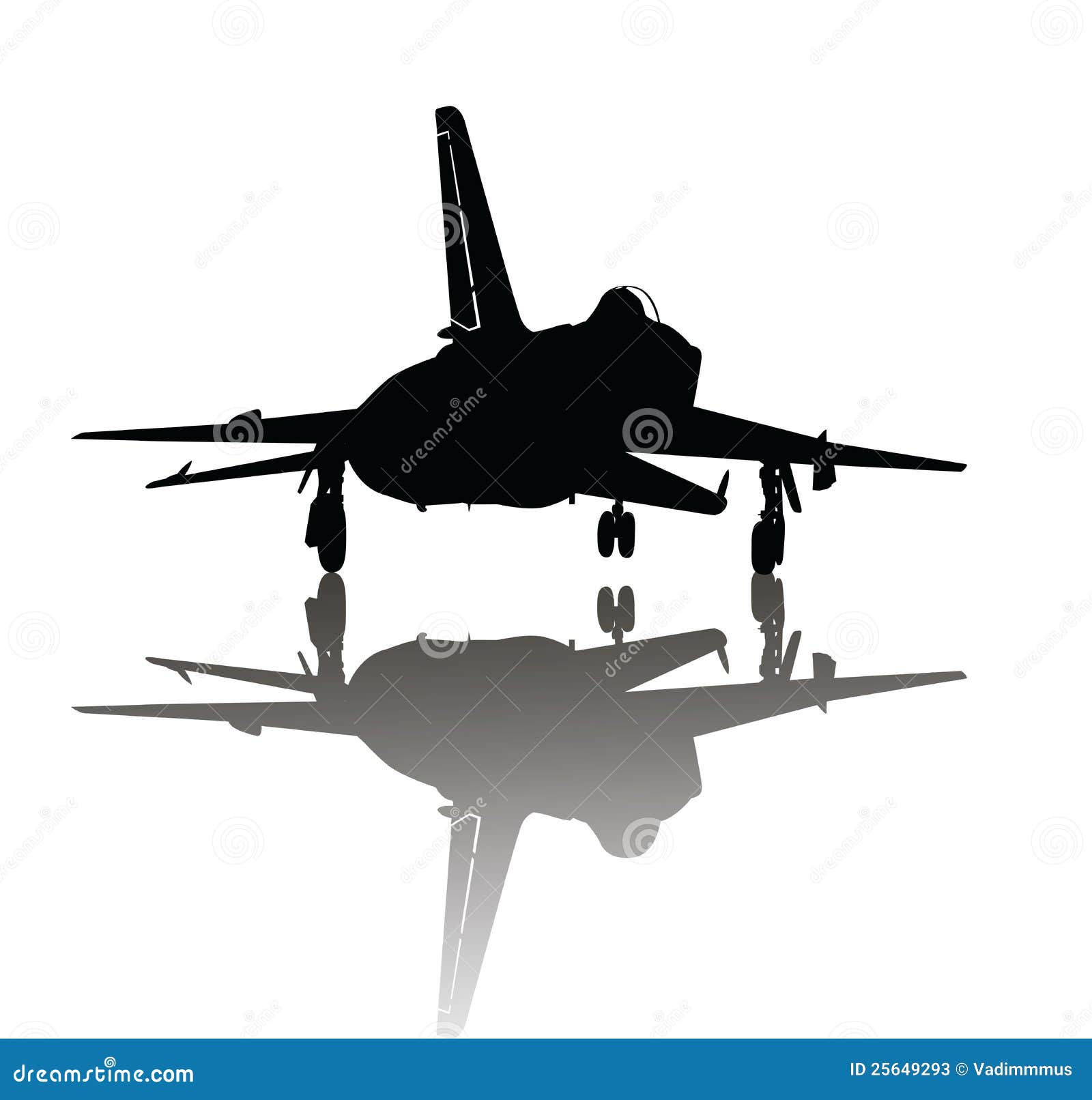 Military plane take off stock illustration. Illustration of shadow ...
