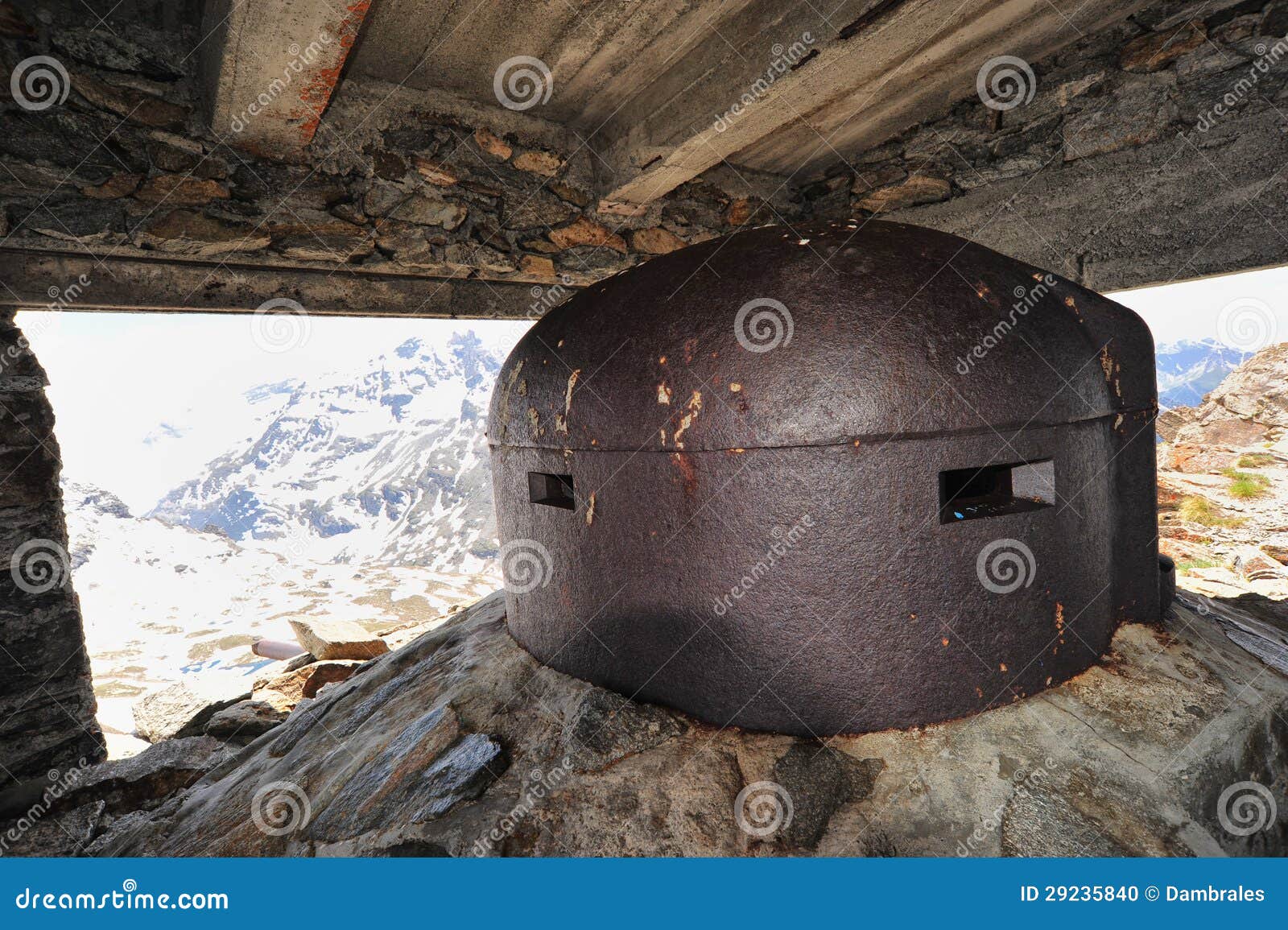 Military Post on the Malamot Fort Stock Photo - Image of france, heavy ...