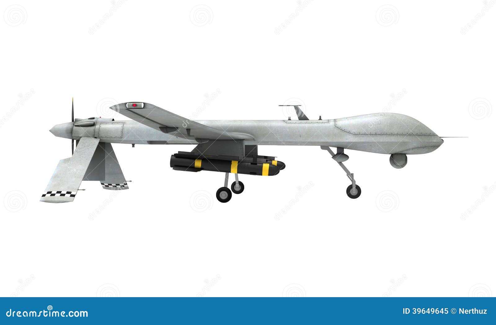 Predator Drone. Wire-frame Outline Drawing Aircraft. Vector Created Of ...