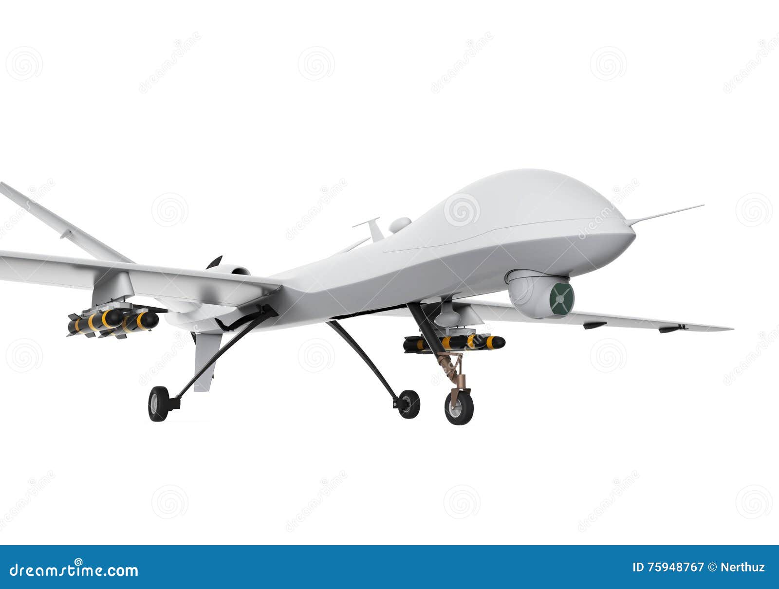 Military Predator Drone stock illustration. Illustration of hellfire ...