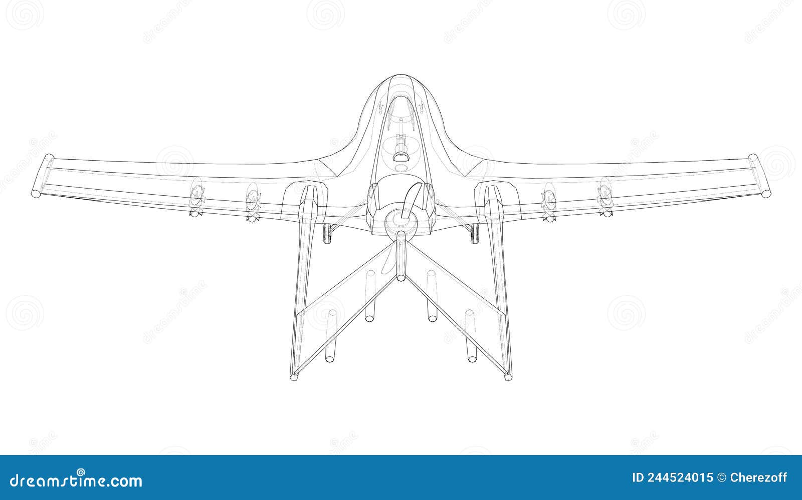 Military Predator Drone. Vector Stock Vector - Illustration of ...