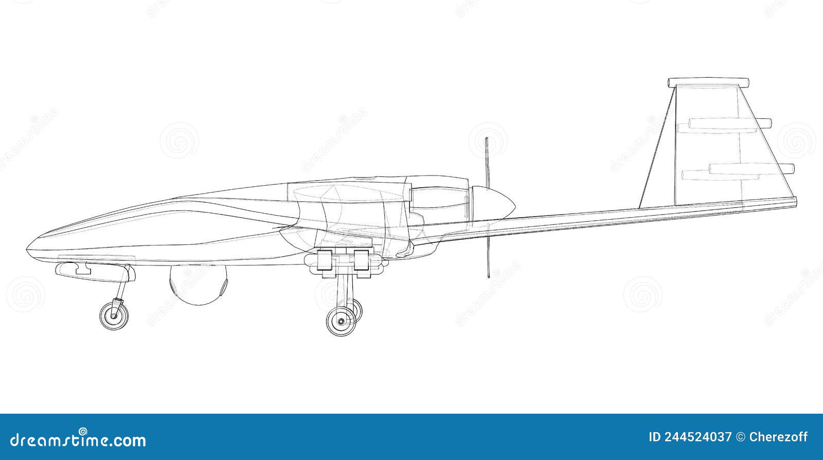 Military Predator Drone. Vector Stock Vector - Illustration of vehicle ...