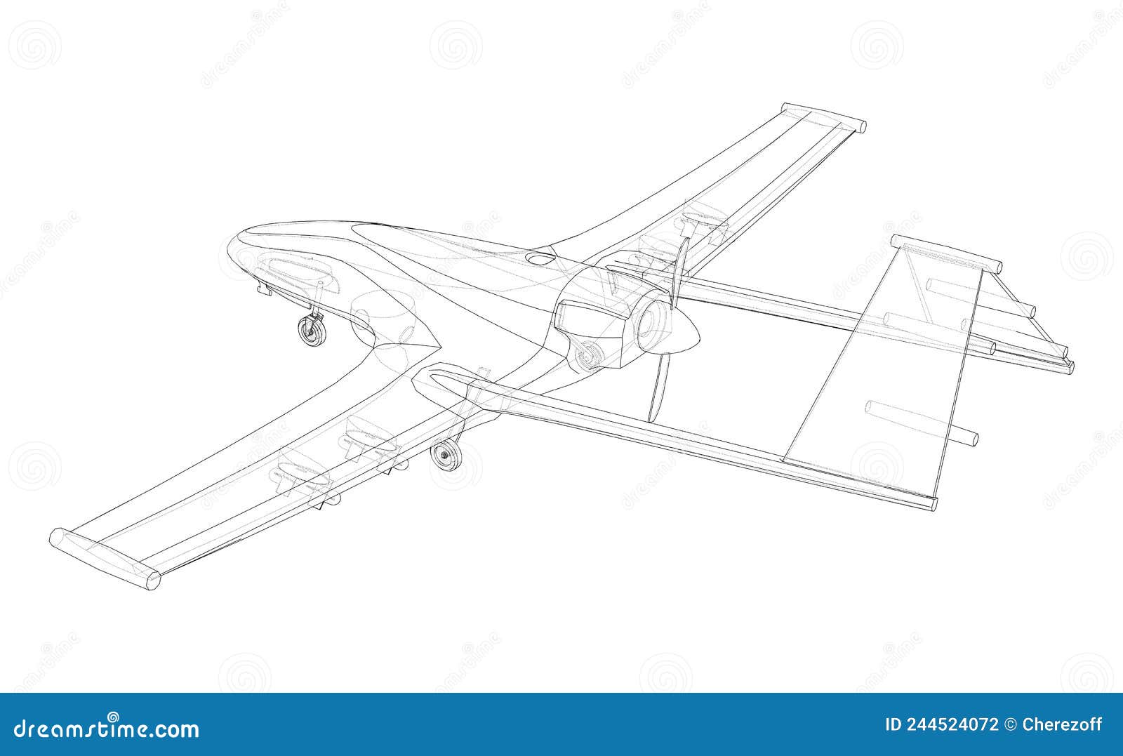 Military Predator Drone. Vector Stock Vector - Illustration of aerial ...