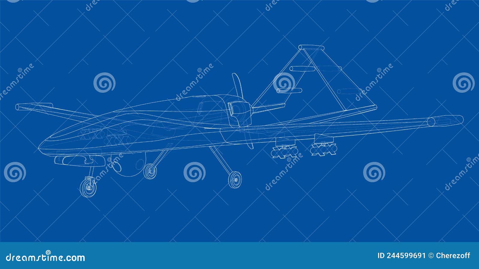 Military Predator Drone. Vector Stock Vector - Illustration of ...