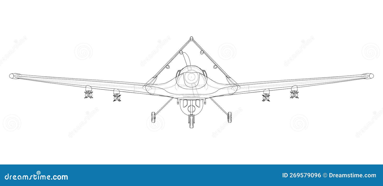 Military Predator Drone stock illustration. Illustration of predator ...
