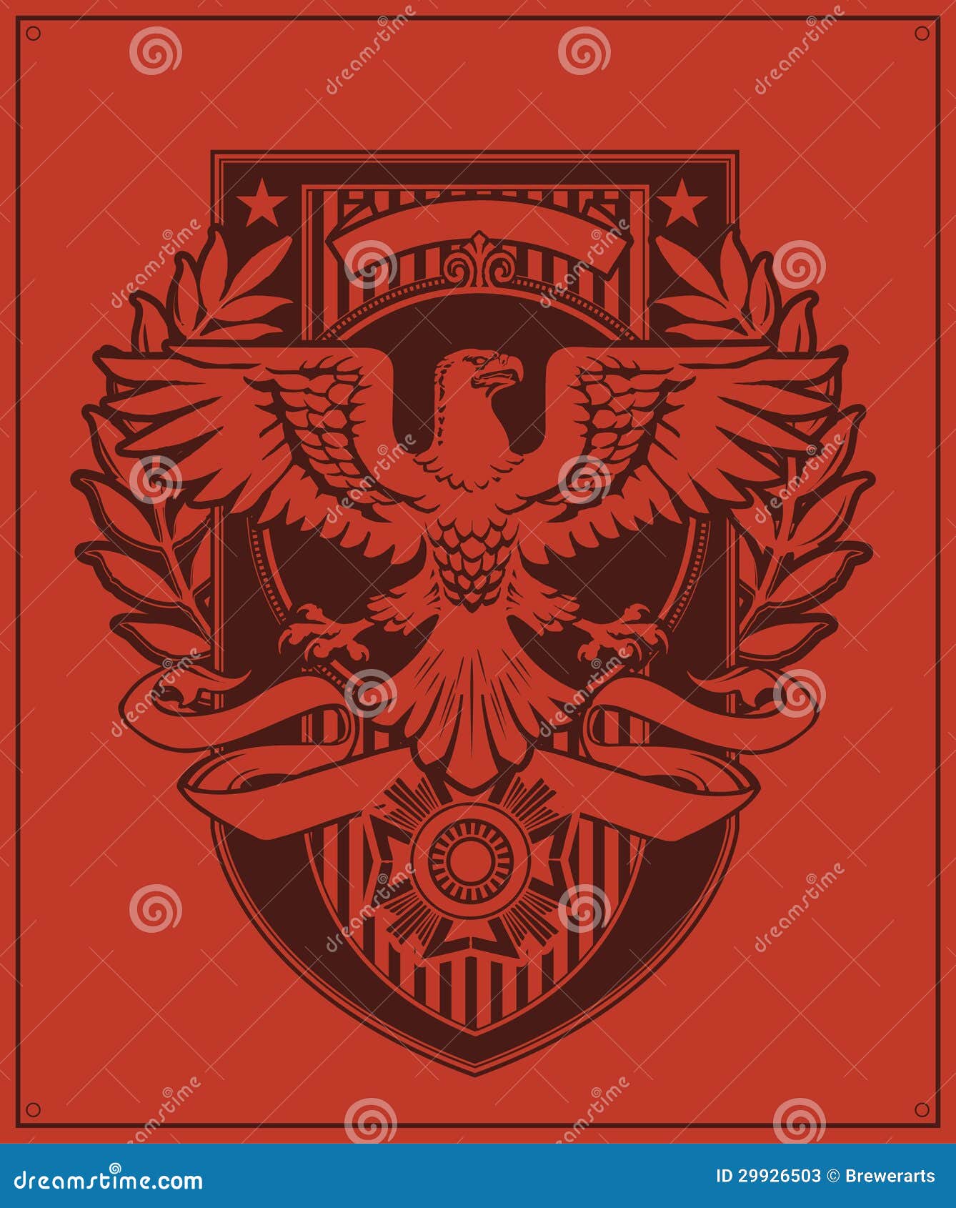 Eagle Badge Design stock vector. Illustration of banner - 29926503
