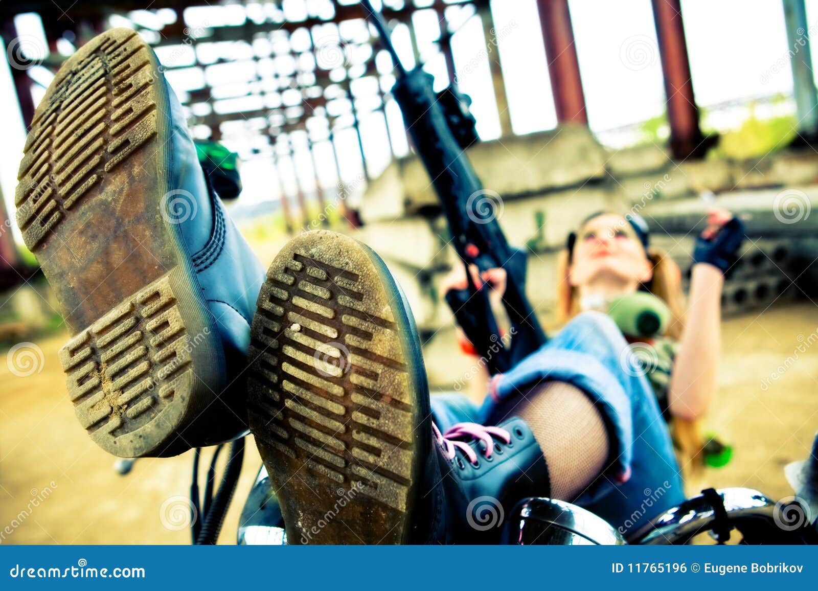 Military punk stock photo. Image of bike, military, industrial - 11765196