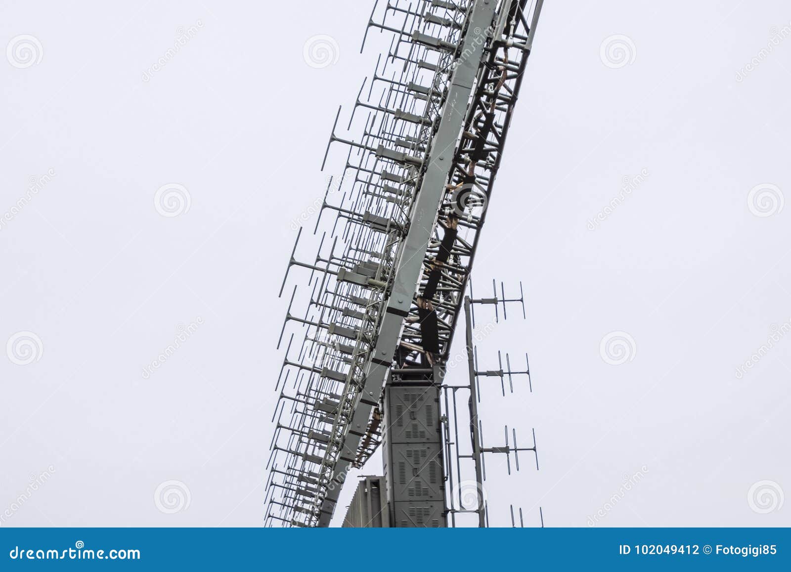 Military Radar Antenna. a Grid of Small Antennas Collected Large Stock ...