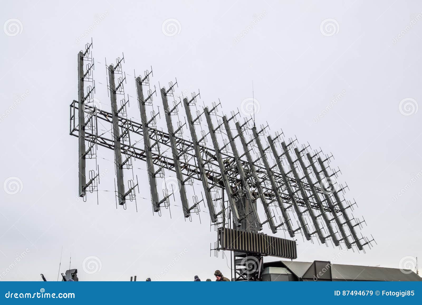 Military Radar Antenna. a Grid of Small Antennas Collected Large ...