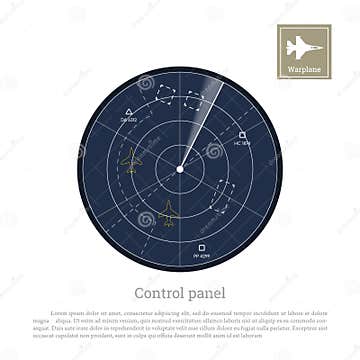 Military Radar. Control Panel for Army Aviation Stock Vector ...