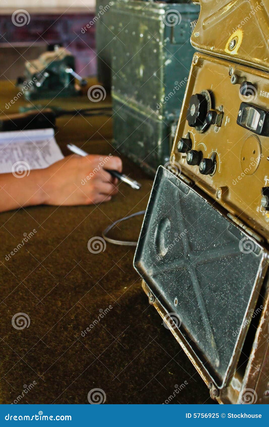 Military Radio Control Room (2) Stock Image - Image of green, military ...