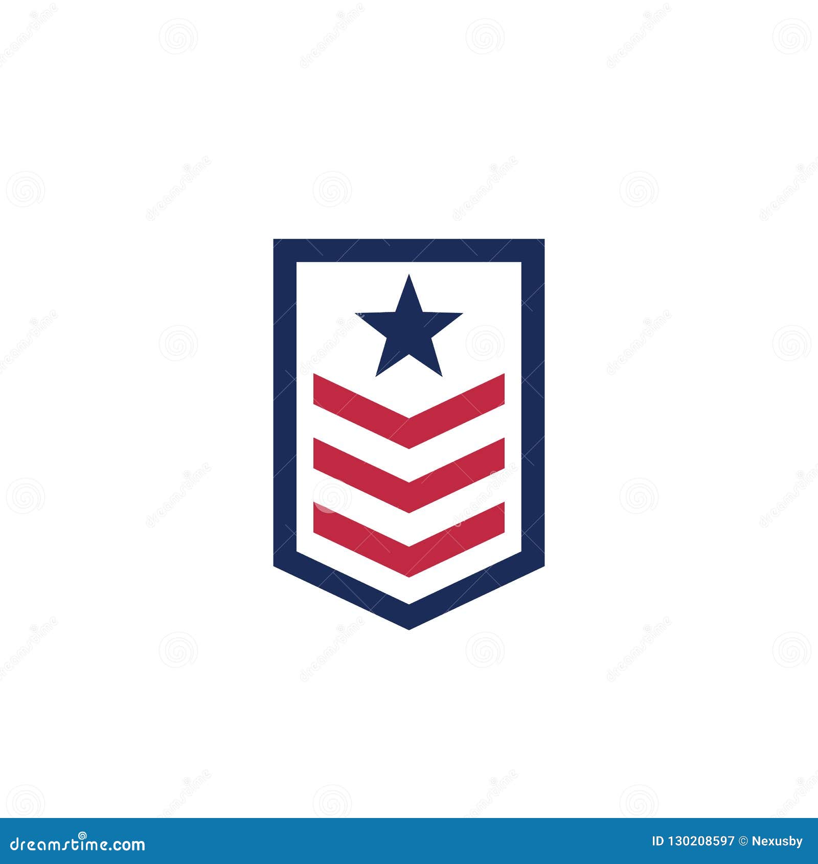 Military Rank, Army Icon on White Stock Vector - Illustration of object ...
