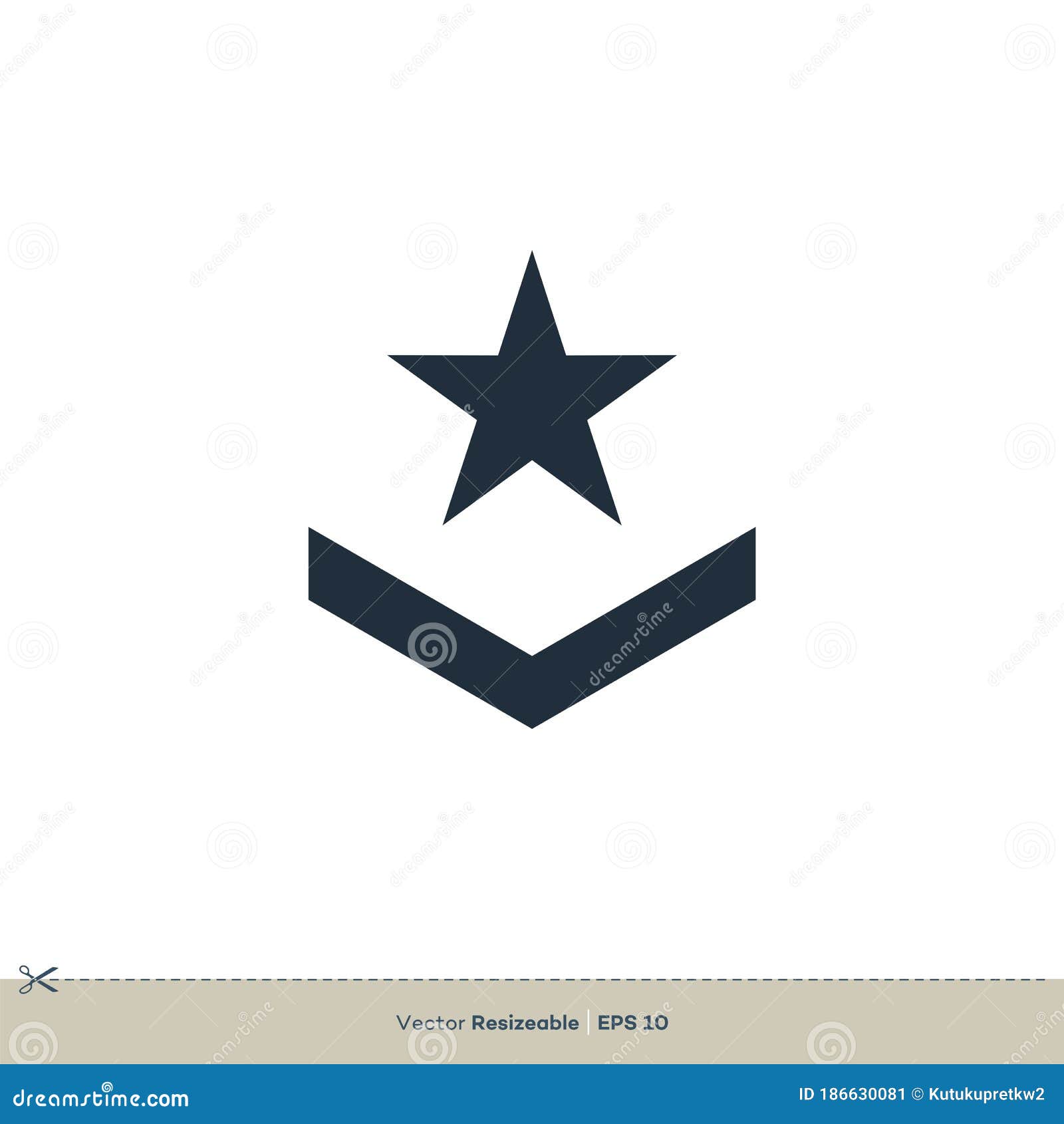 Military Rank Vector Icon Logo Template Illustration Design. Vector EPS ...