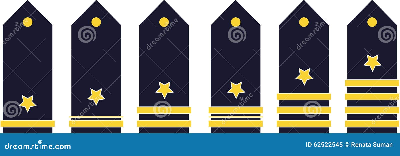 Military Ranks Cartoon Vector | CartoonDealer.com #62522545
