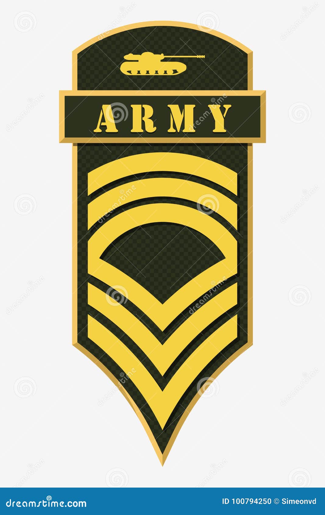 Military Ranks And Insignia. Stripes And Chevrons Of Army Vector ...
