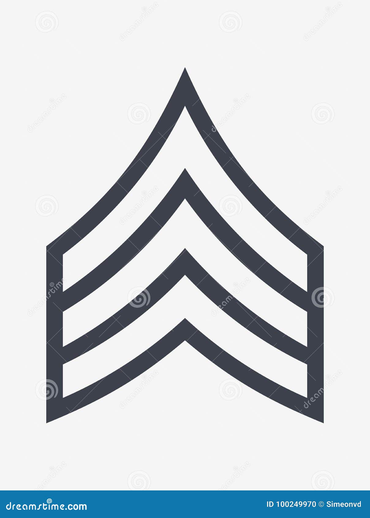 Military Ranks Stripes And Chevrons. Vector Set Army Insignia ...