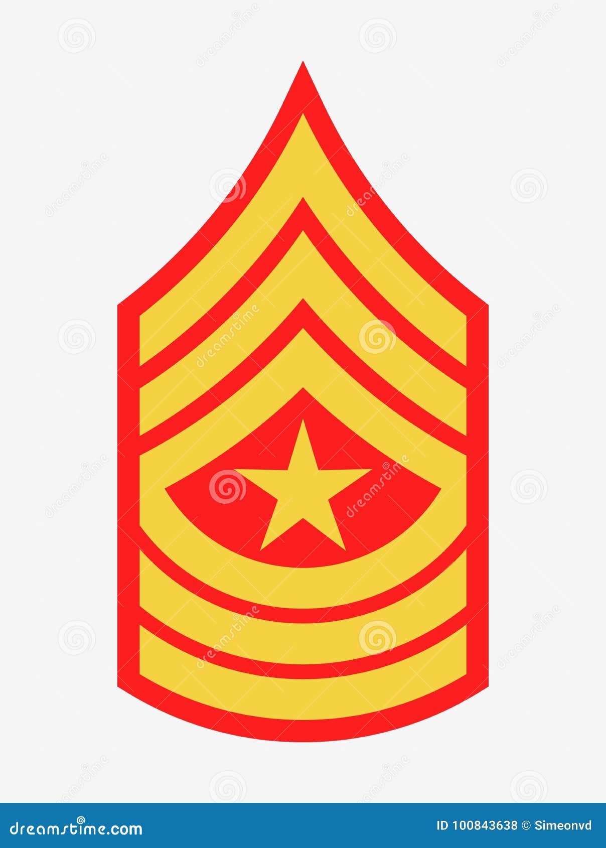Military Ranks Stripes And Chevrons. Vector Set Army Insignia ...