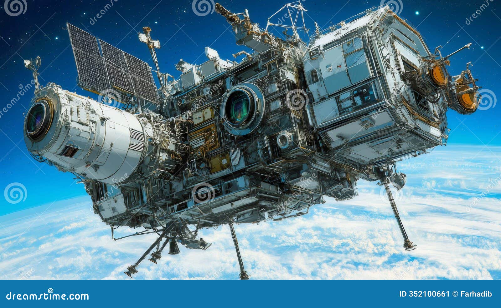 Reconnaissance Satellite Icon Vector Symbol Design Illustration ...